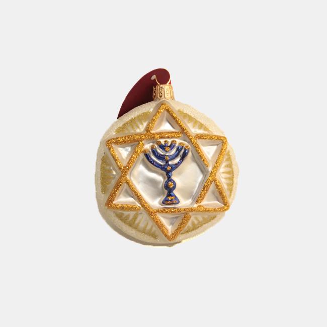 Jewish Medallion Handmade Glass Ornament – Collyer's Mansion