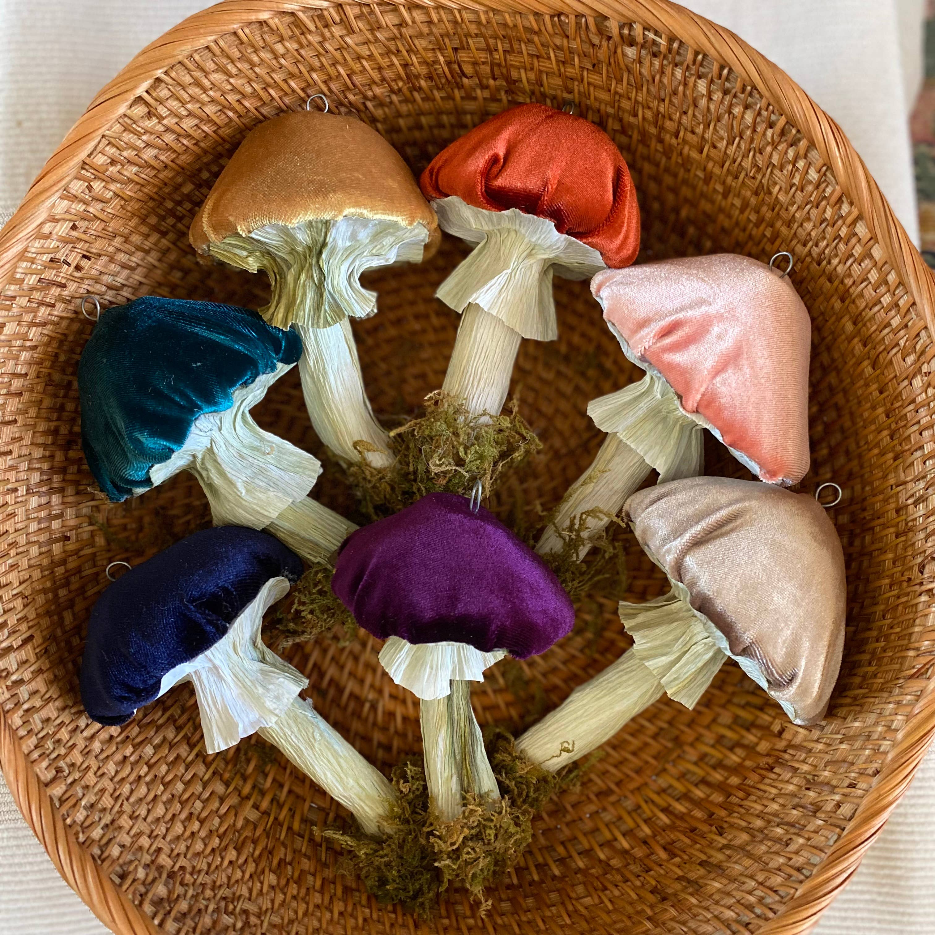 Handmade Velvet Mushroom Ornament in Rust by Decor Botanic – Collyer's ...