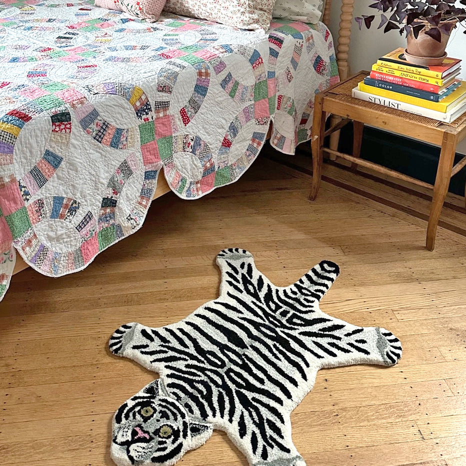Snowy Tiger Animal Rug by Doing Goods – Collyer's Mansion