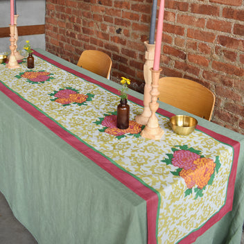 Jade French Linen Tablecloth by Linge Particulier – Collyer's Mansion